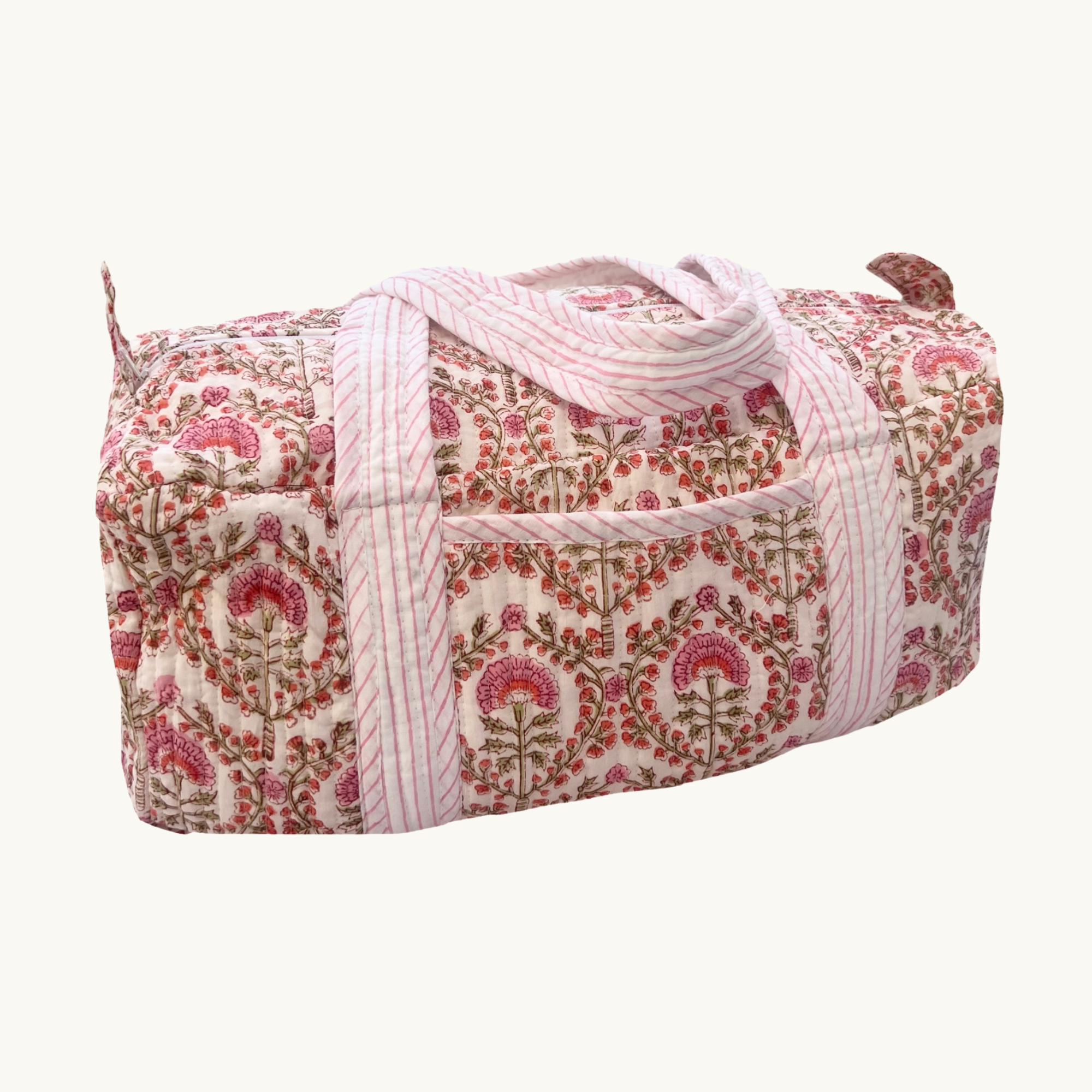 Mini Pink Freya Handblocked Weekend Bag
